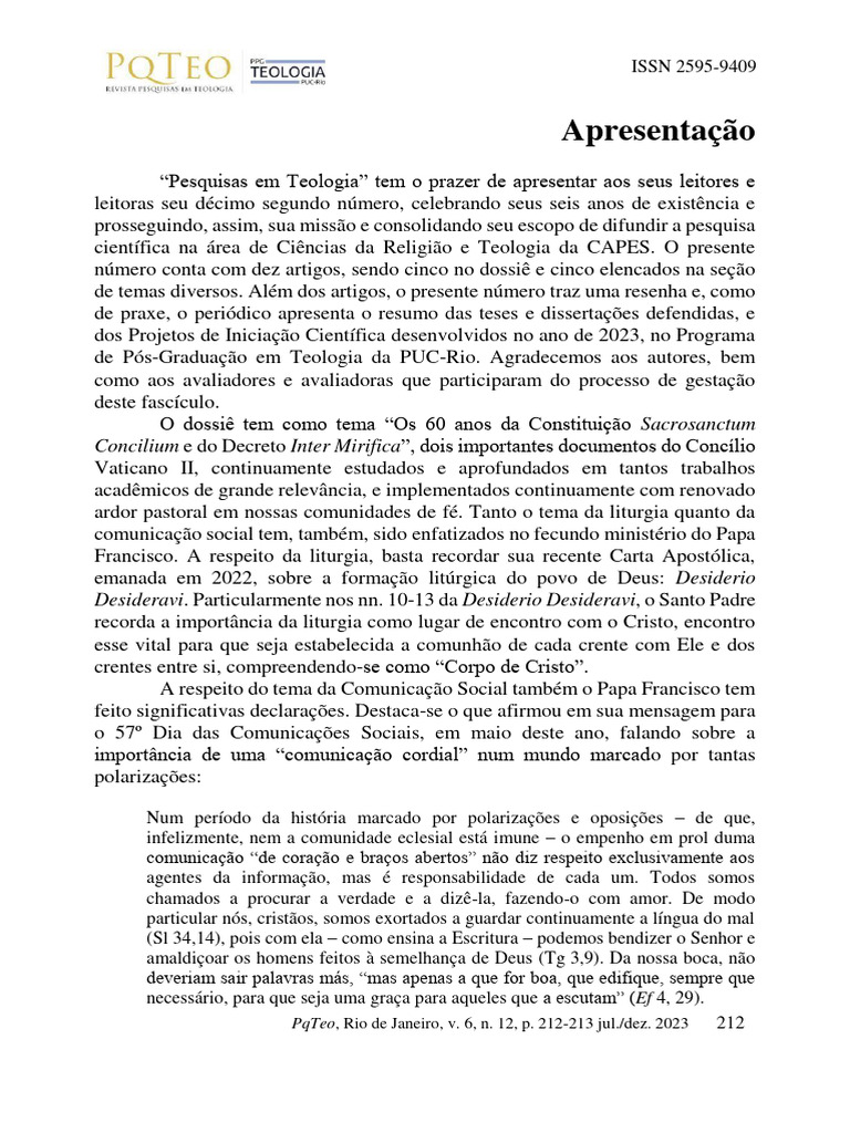 Apresentação: Concilium e Do Decreto Inter Mirifica", Dois Importantes ...
