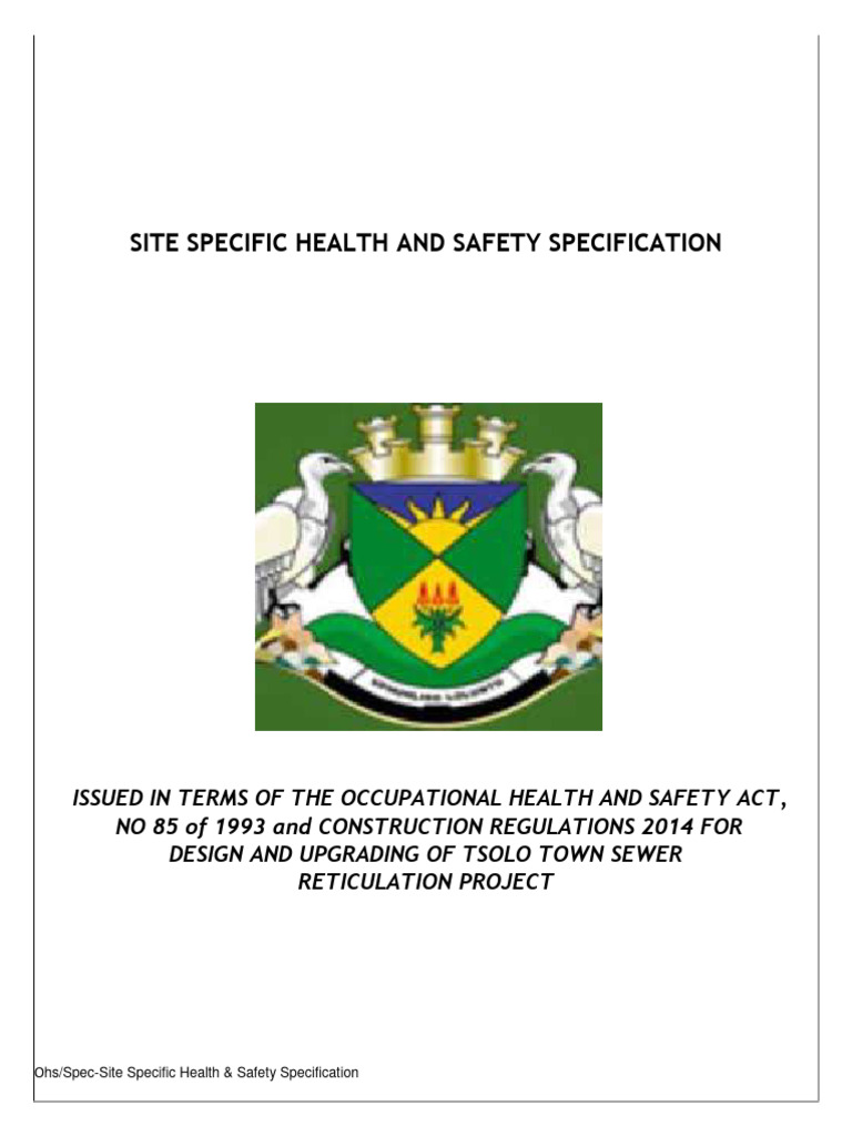 Site Project Specification | Download Free PDF | Occupational Safety ...