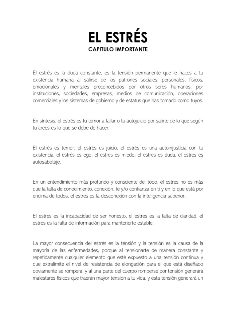 EL ESTRÉS | PDF | Estrés (biología)