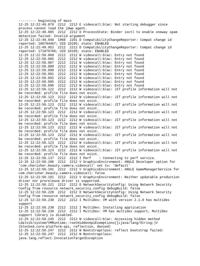 Com - Cherisher.beauty - Camera.videocall Logcat | PDF | Java (Programming Language) | Android ...