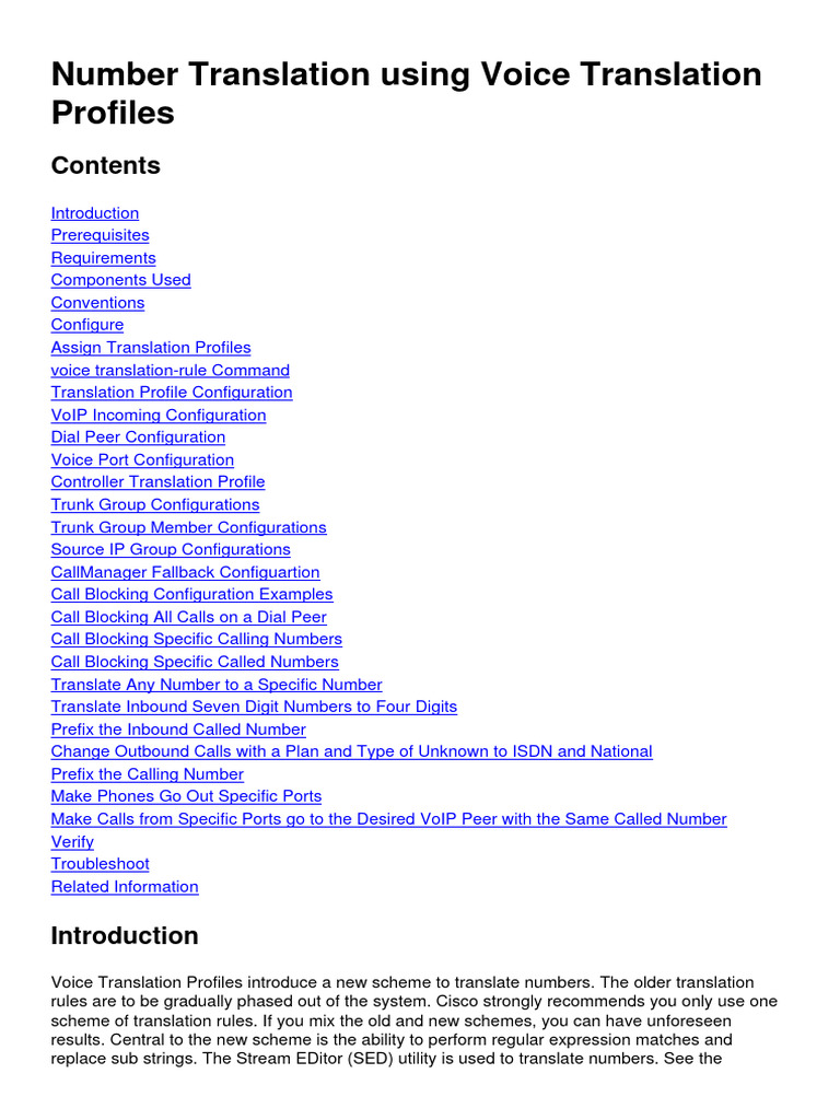 Configuring Voice Translation Profiles | PDF | Regular Expression ...