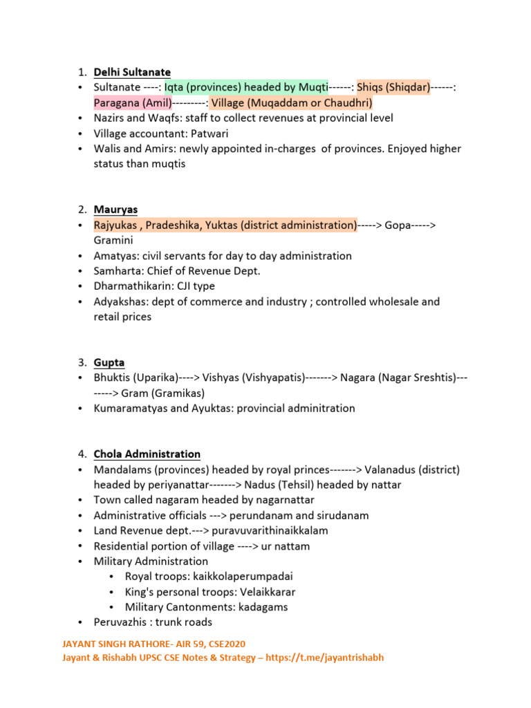 Administration History | PDF | South Asia