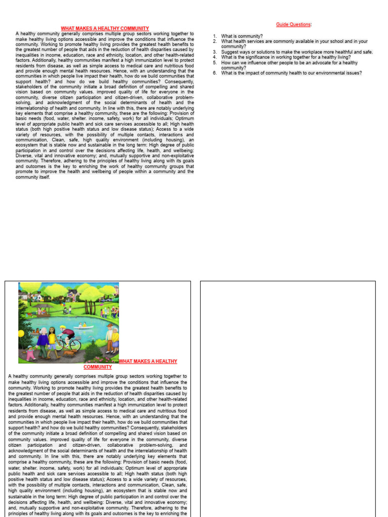 Building a Healthy Community | PDF | Health Equity | Community
