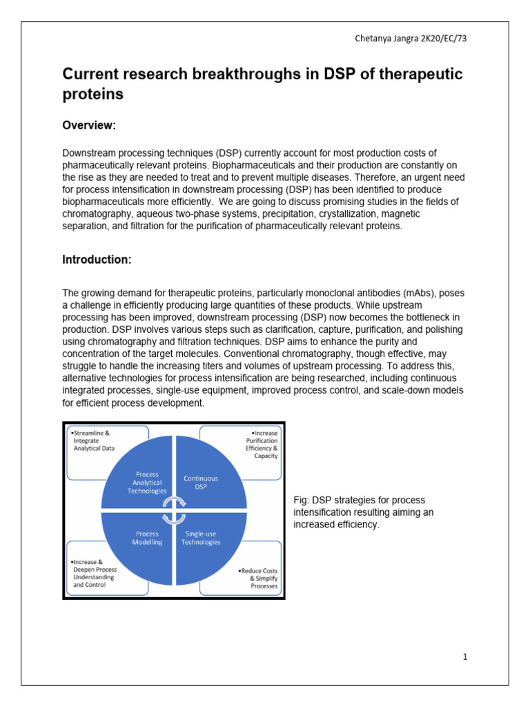 Bioprocess & DSP Assignment | PDF | Chromatography | Protein Purification