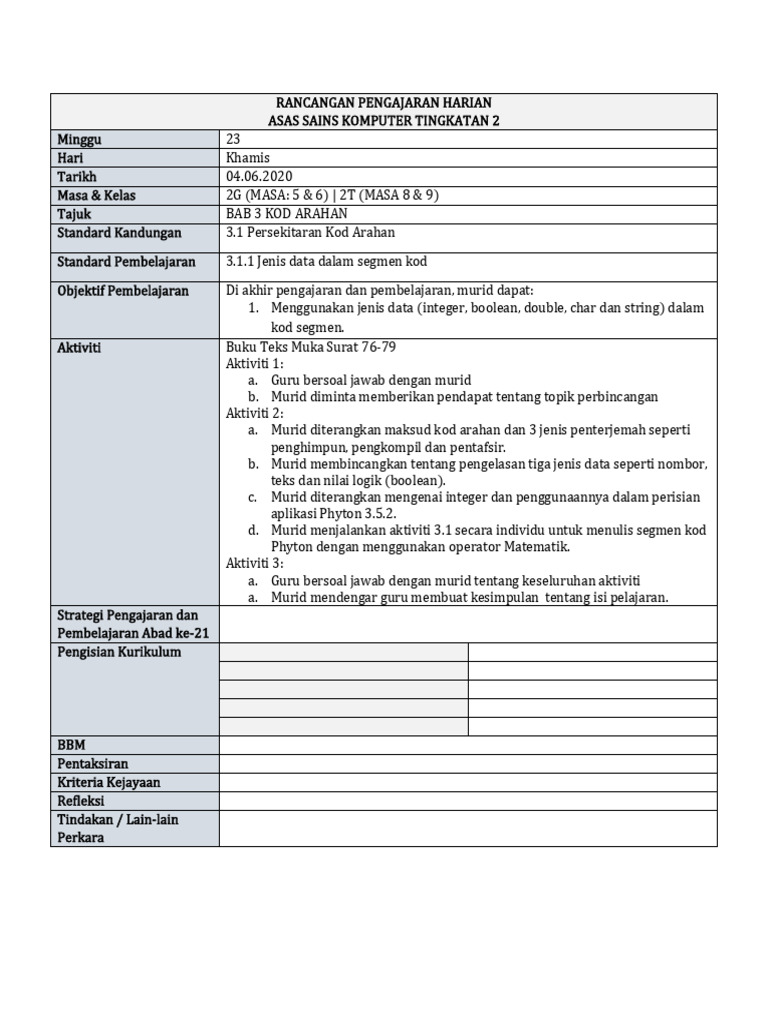 ASK T2 Bab 3 - Kod Arahan | PDF | Seni | Teknologi & Rekayasa