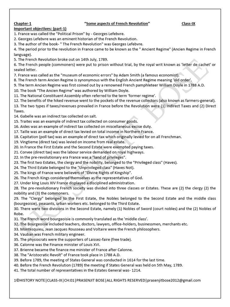 Chapter-1 History Note For Class-9 | PDF | Taxes | Nobility