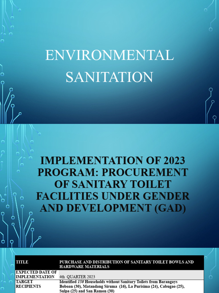 Sanitary Toilet PPT GAD | Download Free PDF | Sanitation | Toilet