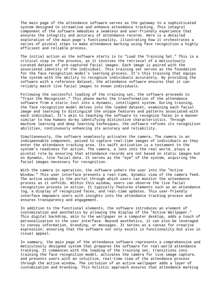 The Main Page | Download Free PDF | User Interface | Camera