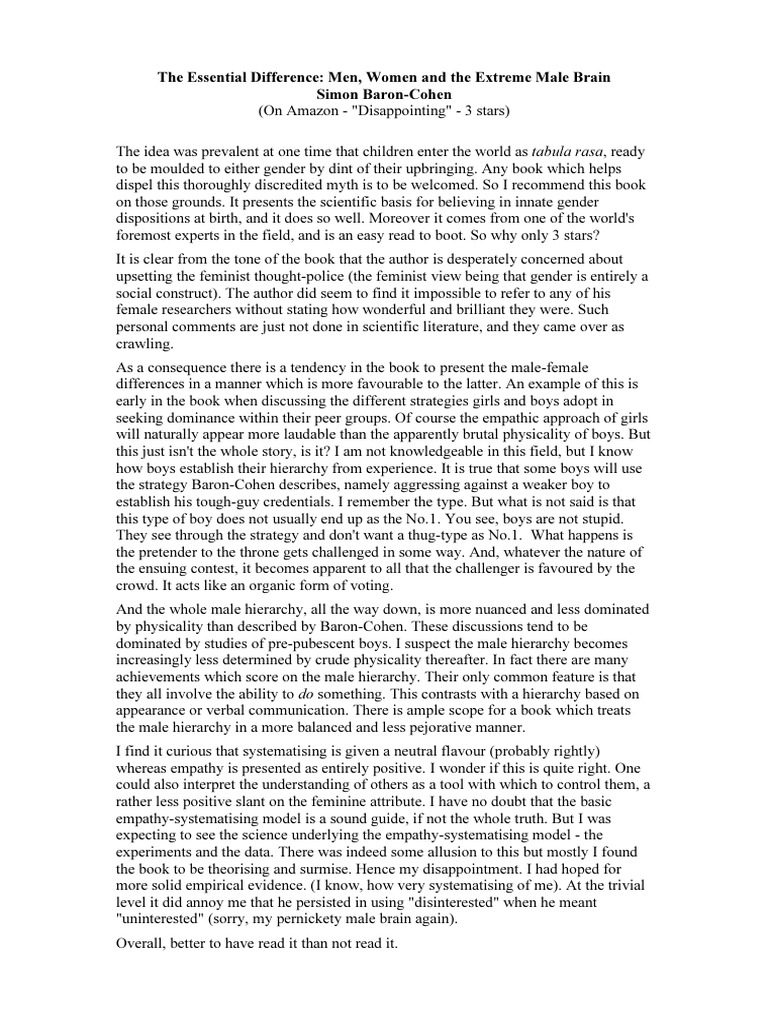 The Essential Difference | PDF