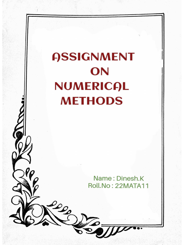22MATA11 (Dinesh K) | PDF