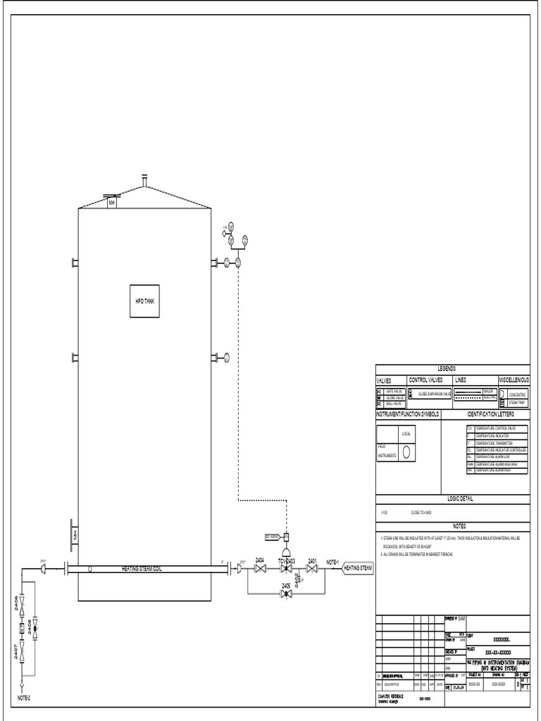 Hfo Heating System P&id | PDF | Building Engineering | Applied And ...