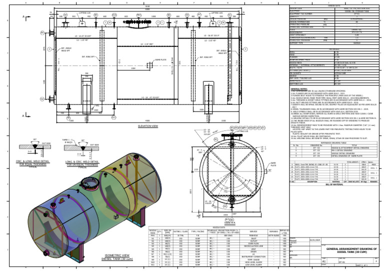 Storage Tank G.A UL 142 | PDF | Joining | Materials