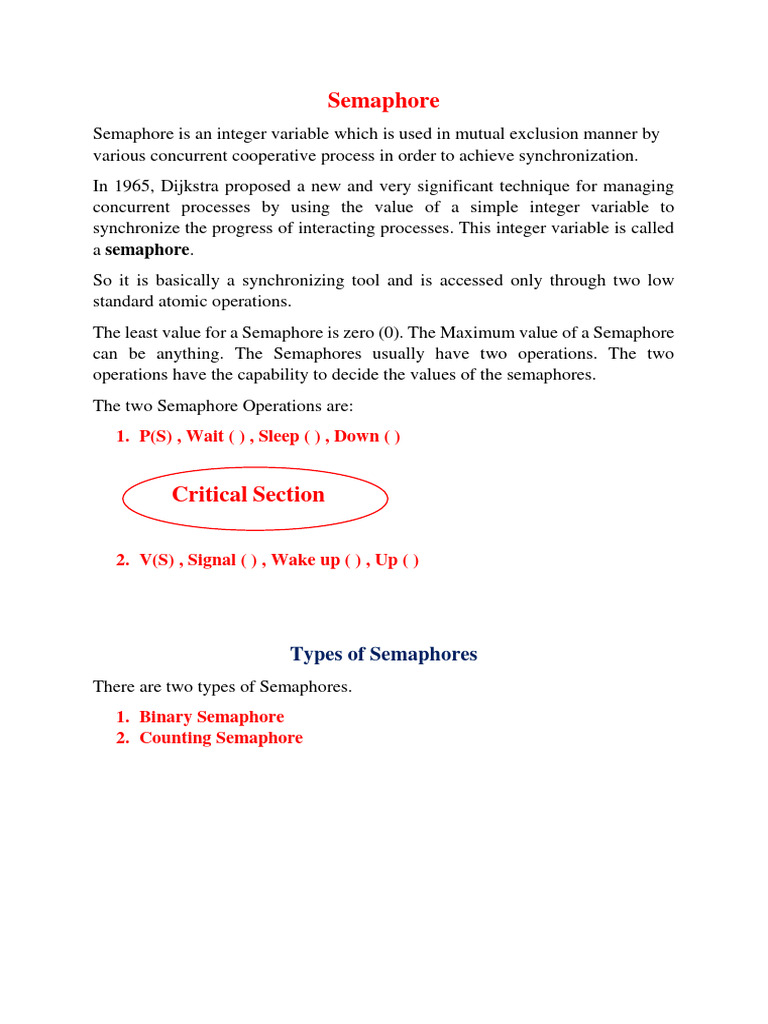 Semaphore Pdf Concurrent Computing Computer Science 