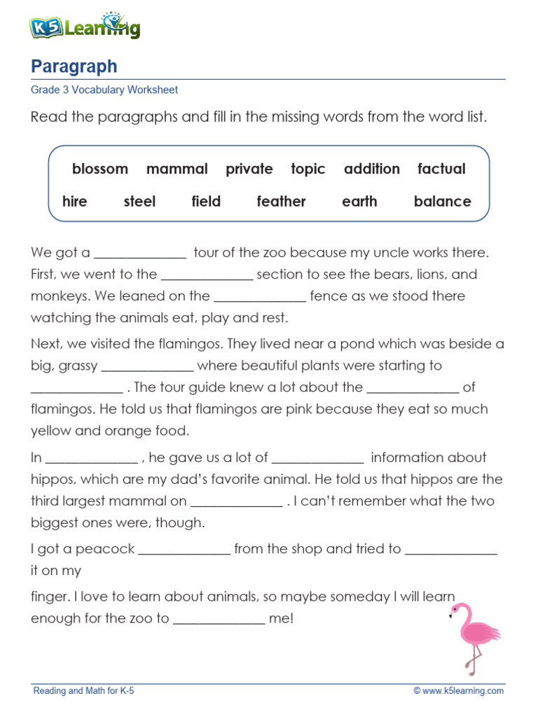 grade-3-paragraph-insert-words-2 | PDF