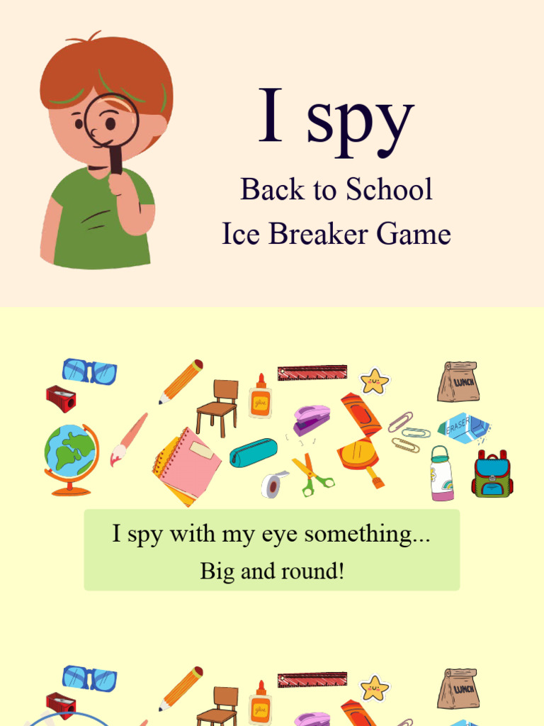 I Spy Game for Back to School | PDF | Language Arts & Discipline | Home ...