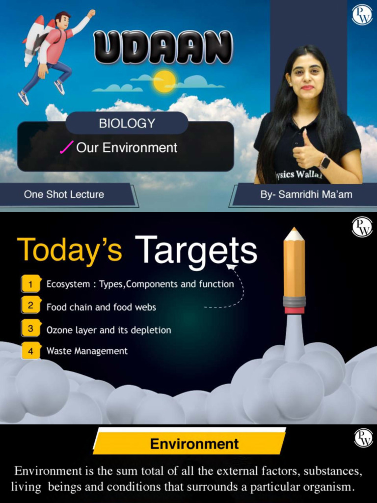 Biology - Our Environment - Class Notes | PDF