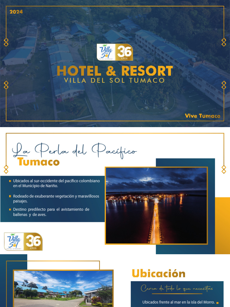 PORTAFOLIO EMPRESARIAL 2024 - HOTEL RESORT VILLA DEL SOL TUMACO (1) | PDF | Turismo | Industria ...