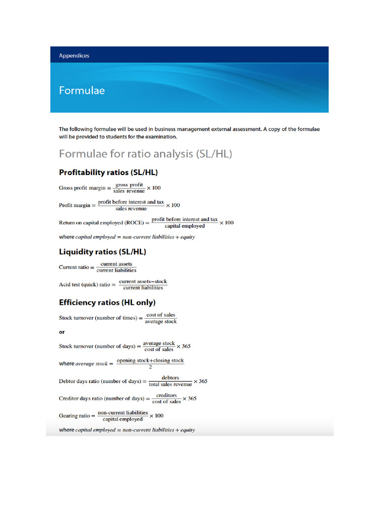 BM Formula Shet | PDF