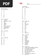 Answer KEY (TEST 1-5) - Succeed in Cambridge English Preliminary Test ...