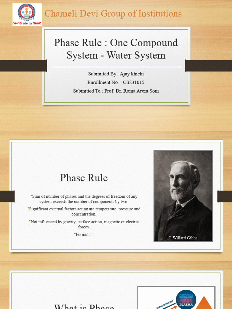 Phase Rule Chemisty | PDF | Phase Rule | Phase (Matter)