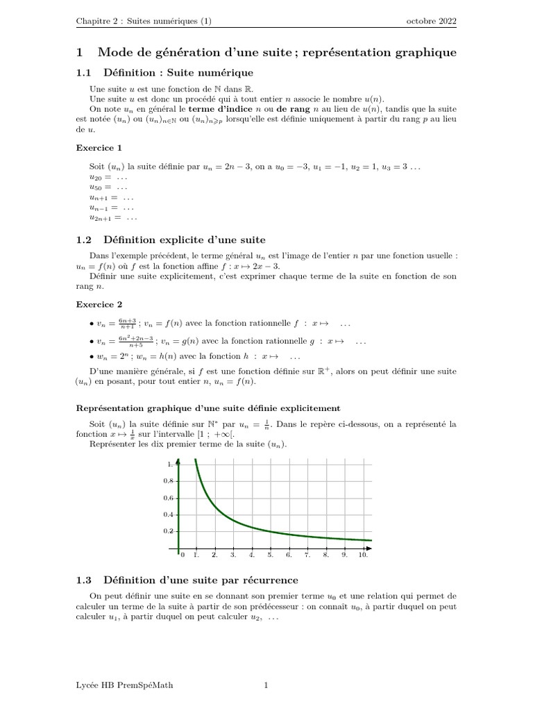 Maths 1ere 11 | PDF
