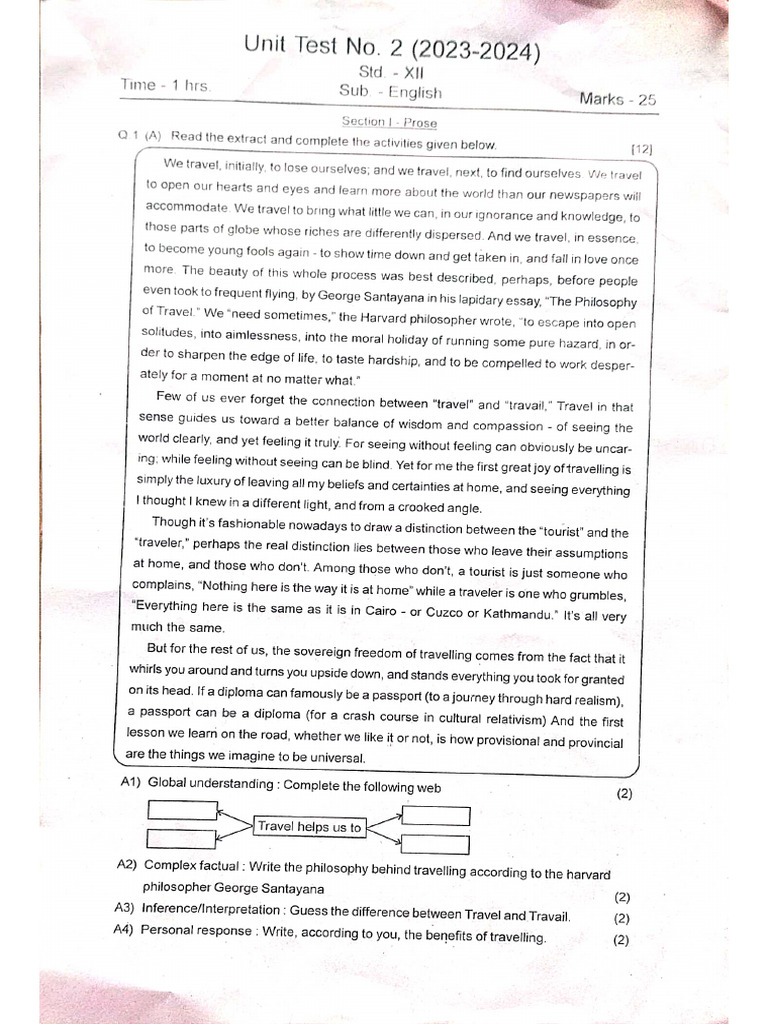Eng Unit Test 2 | PDF