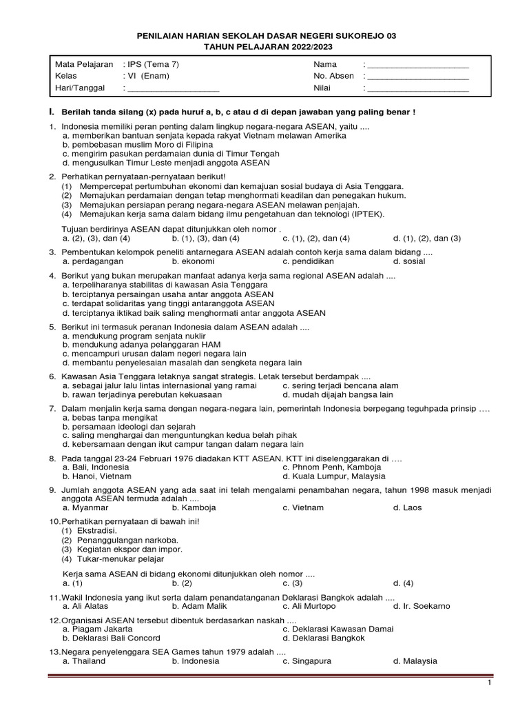 PH Tema 7 Kelas 6 | PDF