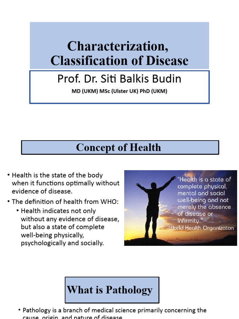 Characterization and Classification of Disease | PDF | Medical ...