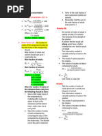 Class 12 Chemistry Solutions Formula Sheet | PDF