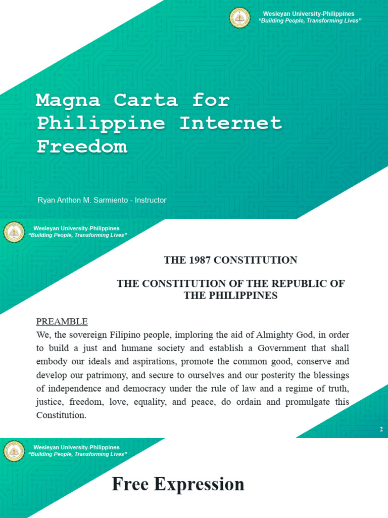 Philippine Internet Freedom Act Overview | PDF | Privacy | Computer Network