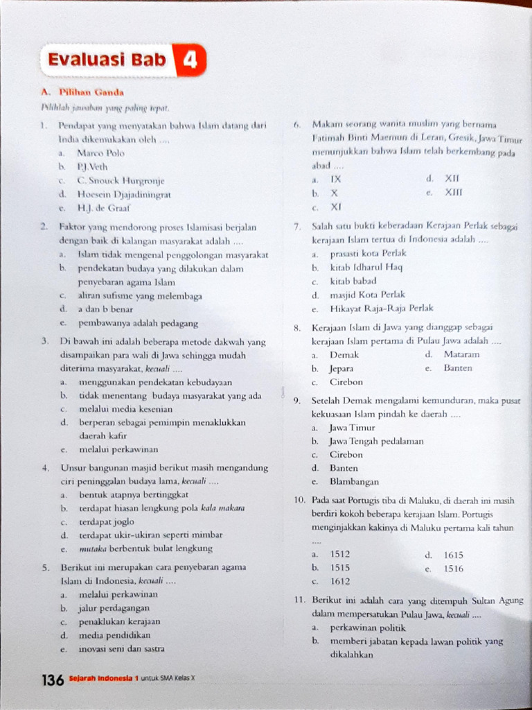 Latihan Soal Sejarah | PDF