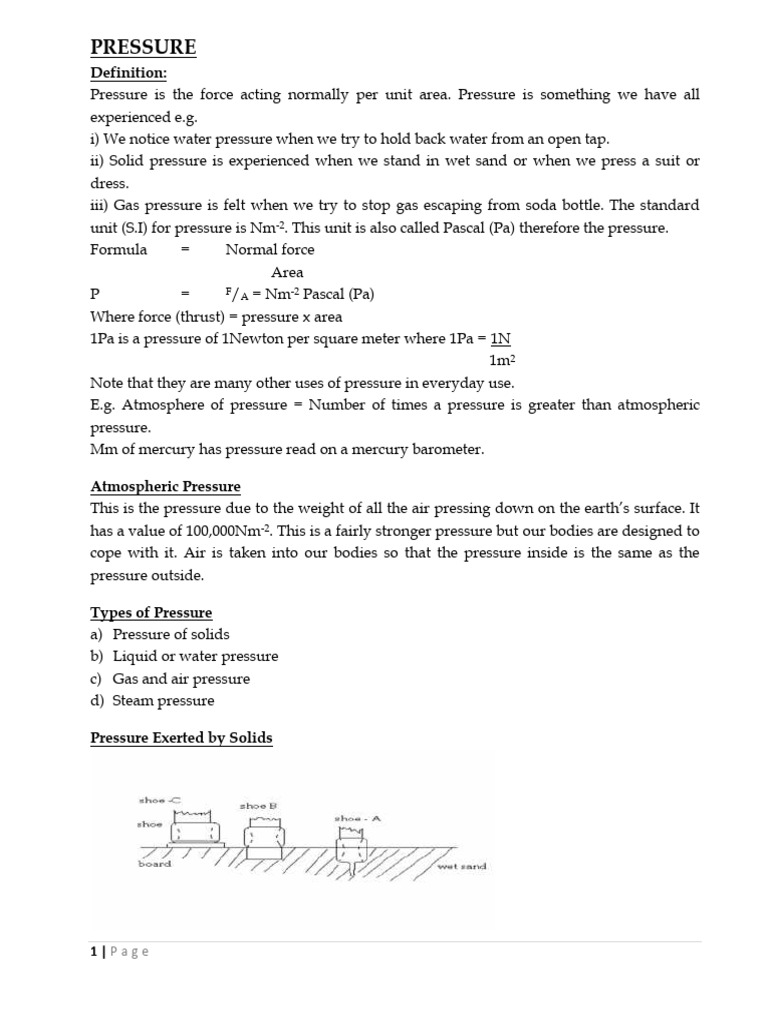 S5 FN PRESSURE Notes | PDF
