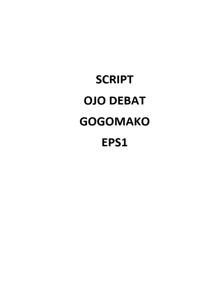 Contoh Skrip Naskah Film Pendek | PDF