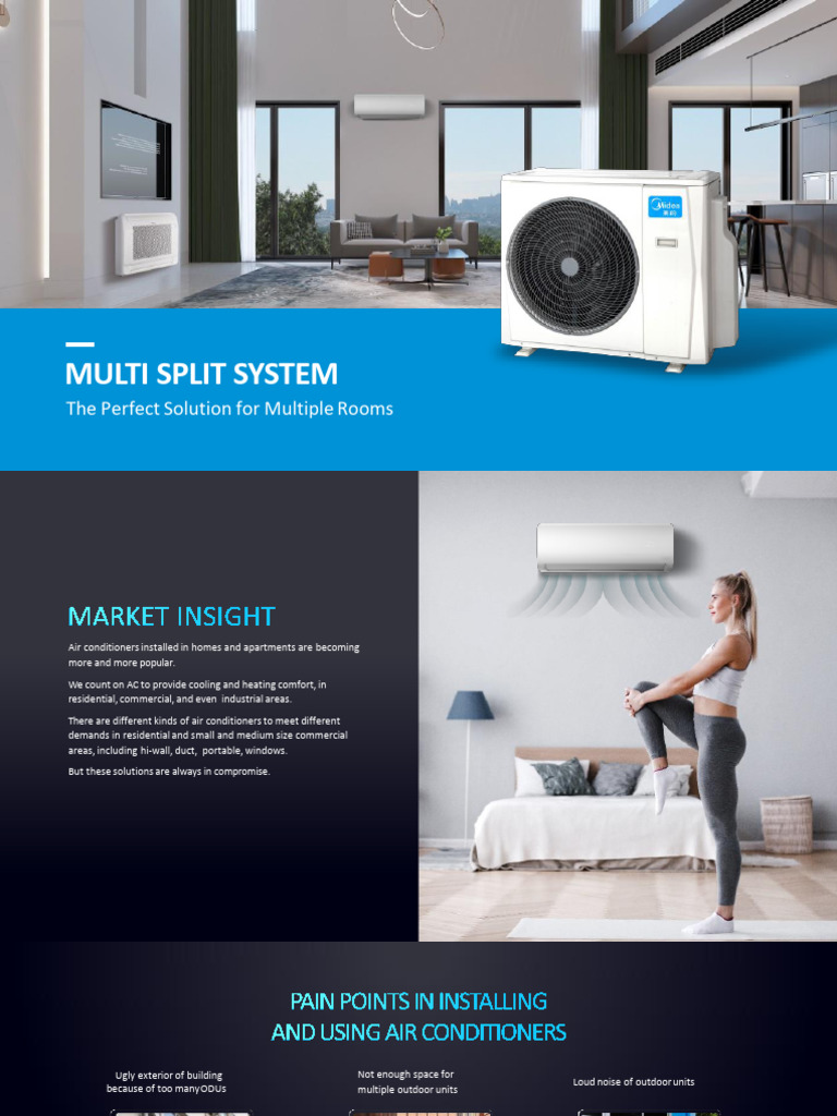 Midea Multi-Split System Overview | PDF | Air Conditioning | Duct (Flow)