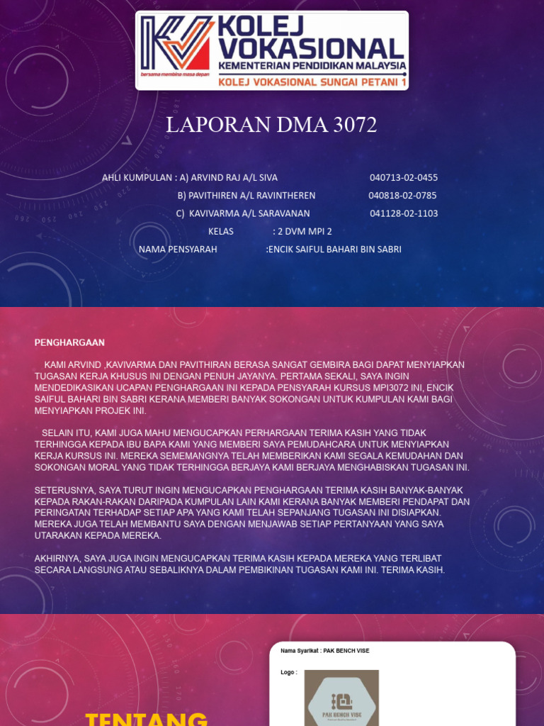 Laporan Dma 3072 (Cikgu Saiful) | PDF | Karier & Perkembangan