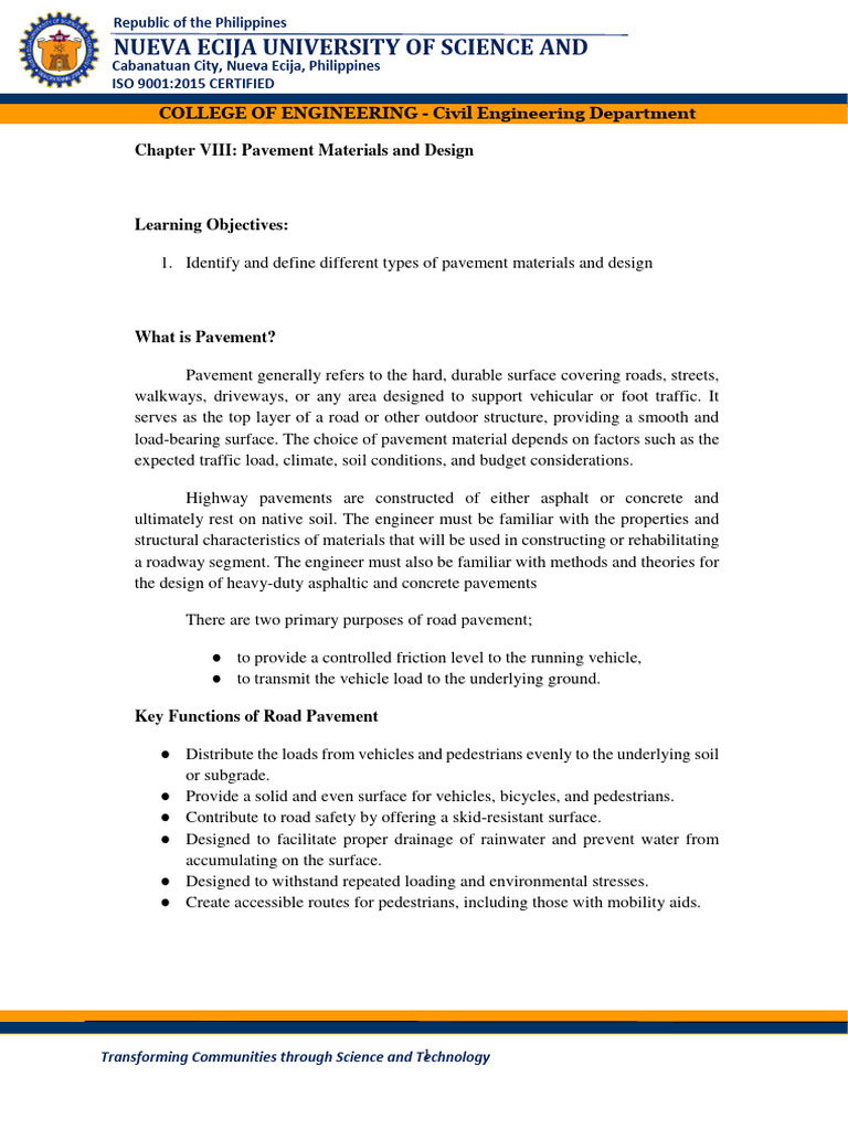 Unit 8 Pavement Materials and Design | Download Free PDF | Road Surface ...