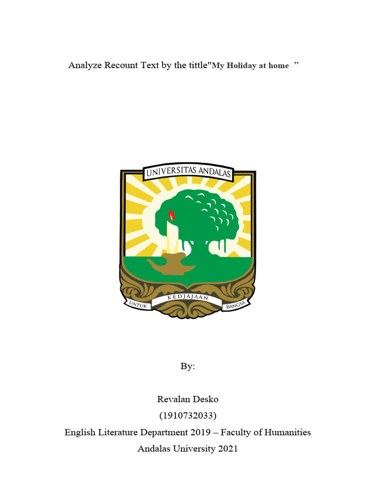 Revalan Desko 1910732033 English Syntax A | PDF | Verb | Phrase