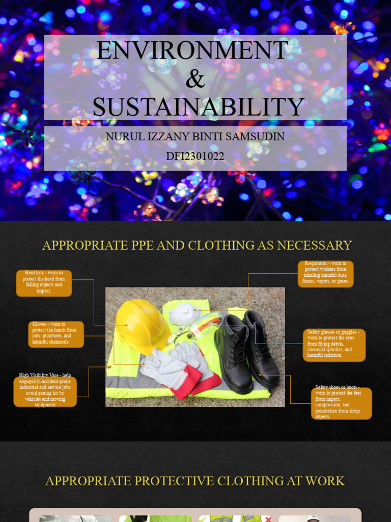 ENVIRONMENT & SUSTAINABILITY (Safety) | PDF | Waste | Personal ...