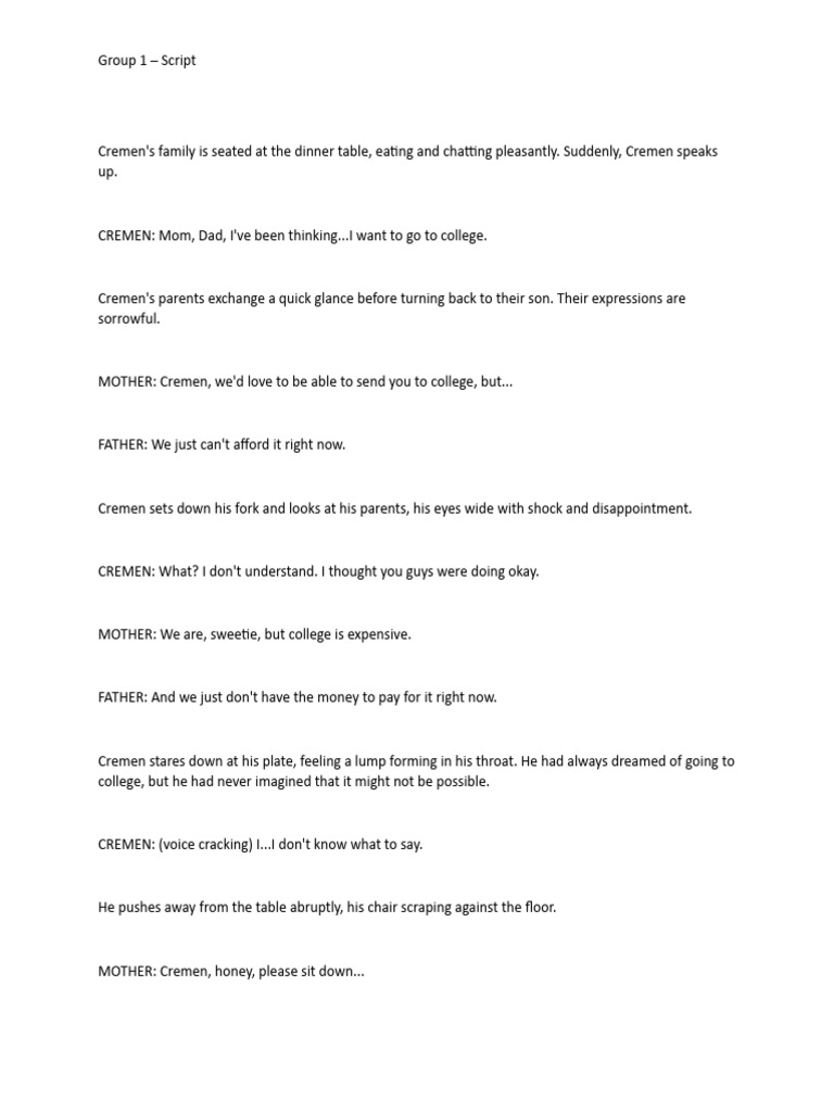 Group 1 Script Pdf