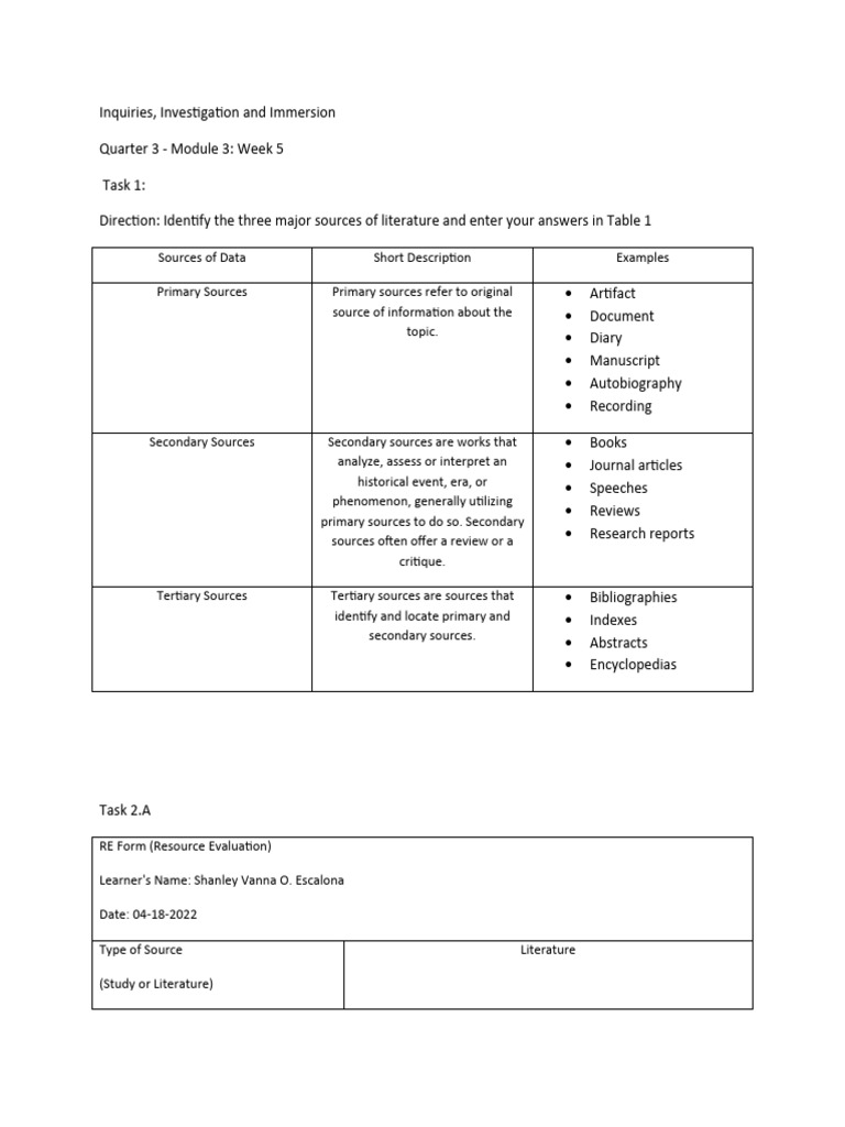 3i's Week 5 (Draft) | PDF | Primary Sources | Cognitive Science