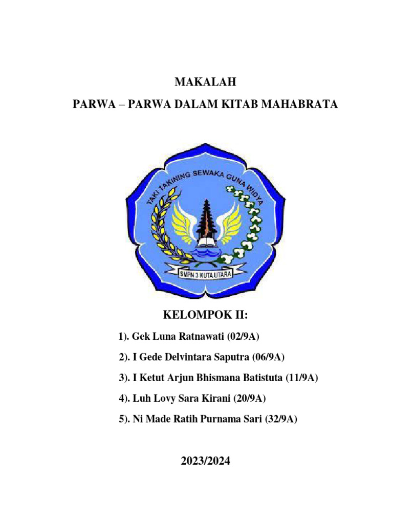 Parwa-Parwa dalam Kitab Mahabharata | PDF | Sejarah