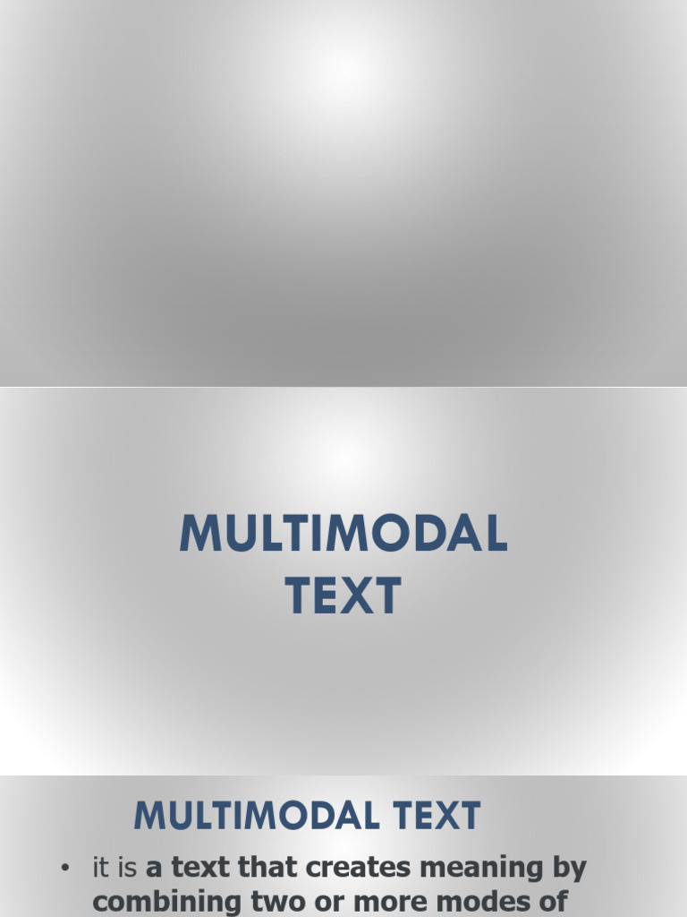 Multimodal Text | PDF | Mass Media | Communication