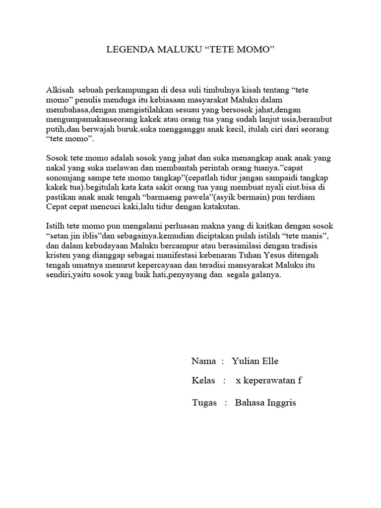 Legenda Maluku | PDF