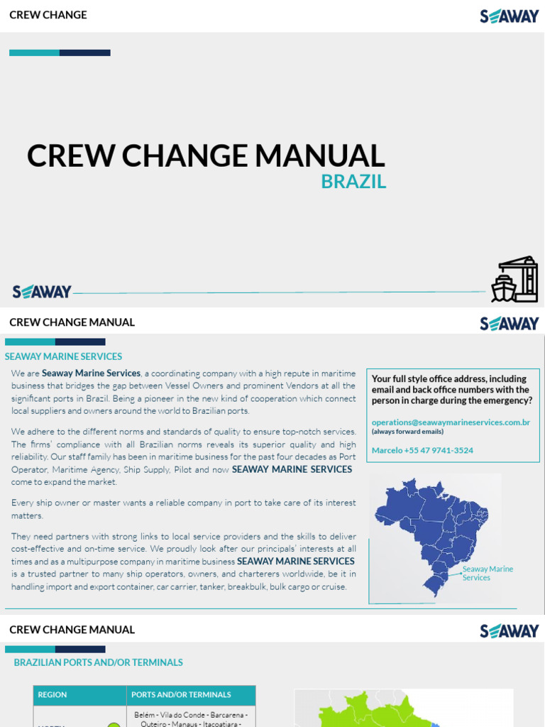 Crew Change Manual - Brazil | PDF | Travel Visa | Passport