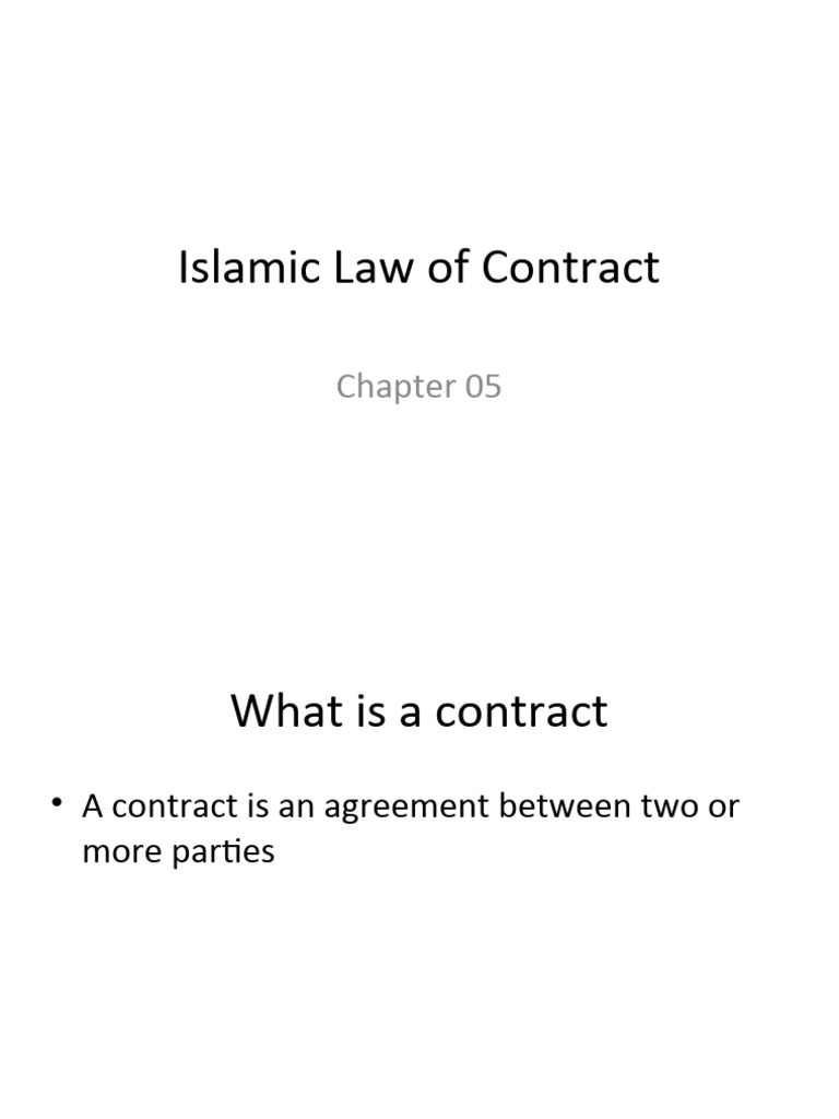 Understanding Islamic Contracts and Types | PDF