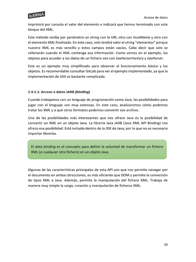 1.4.1.3. Acceso A Datos JAXB (Binding) | PDF | Java (lenguaje de programación) | Xml