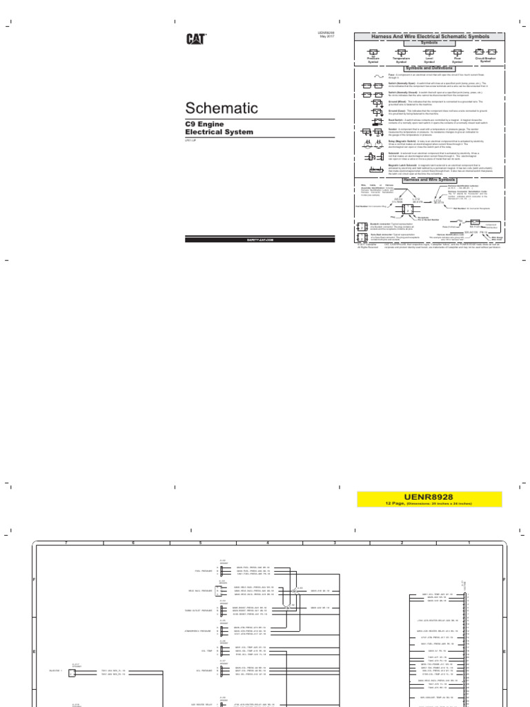 C9 Engine Electrical System Symbols | PDF | Switch | Electrical Connector