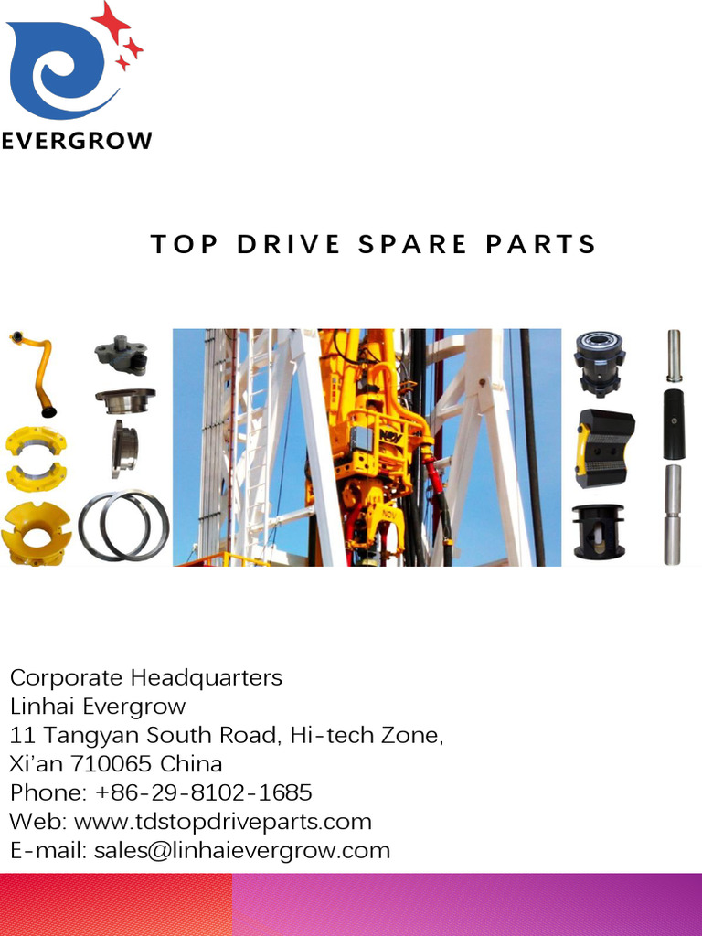 Top Drive Spare Parts Catalog-2023 | Download Free PDF | Screw | Pump