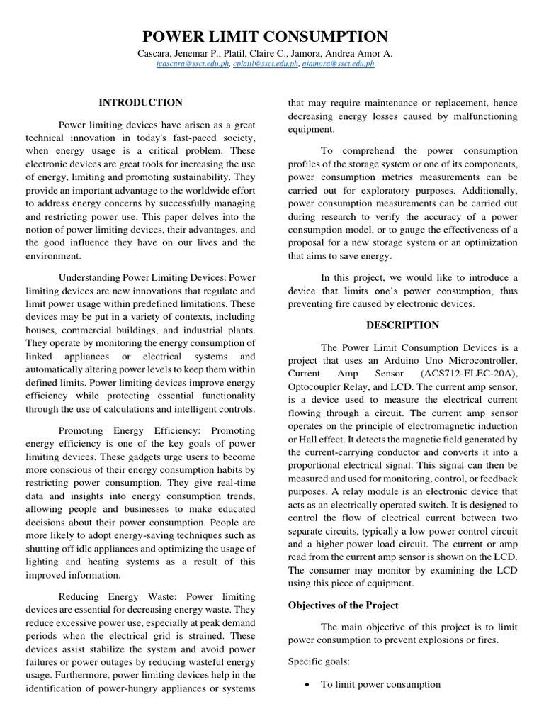 Power Limit Consumption | PDF | Computers | Technology & Engineering