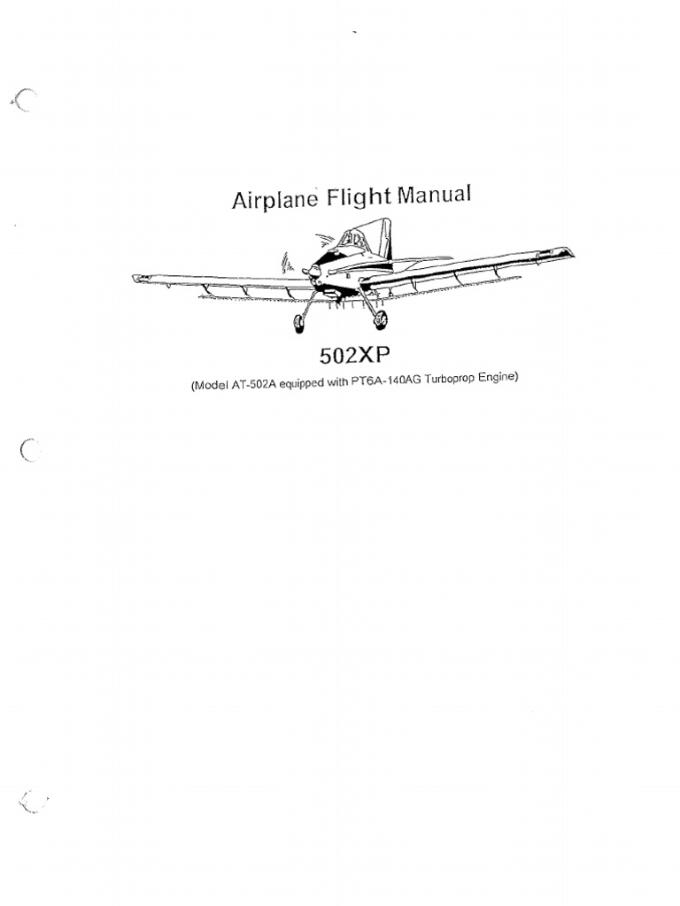 AT502B N724CE Aircraft Flight Manual | PDF